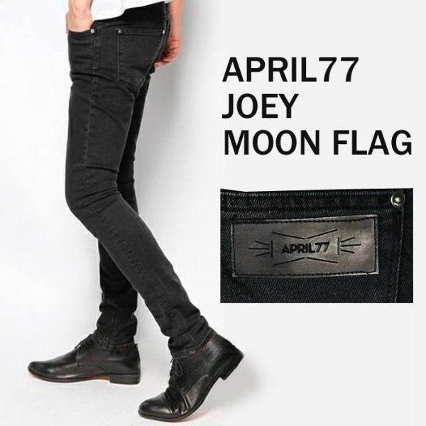 april77 エイプリル77 Joey Moon Flag Hi Standard継続モデル ブラック スキニージーンズ ウォッシュ スキニーパンツ ロックファッション : WADセレクト ...