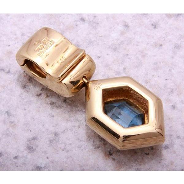 《質屋出品》LUTH BIJOUX★18k天然アクアマリン+イエローサファイアペンダントトップ★C-3470 : wadaya44 Yahoo ...