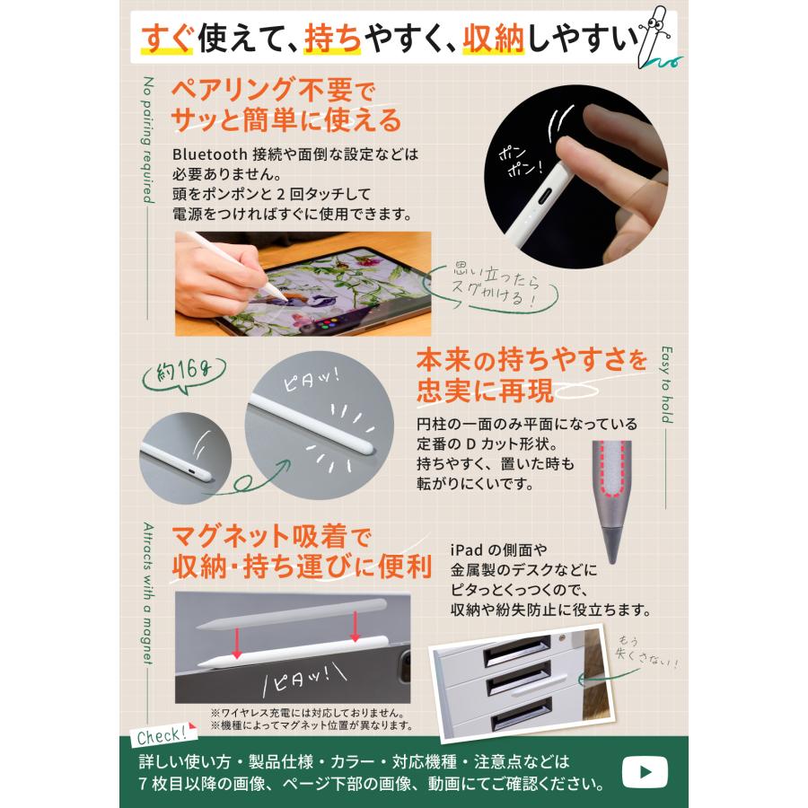 タッチペン iPad ペンシル スタイラスペン スラスラかける君 タッチペン iPad ペンシル スタイラスペン スラスラかける君