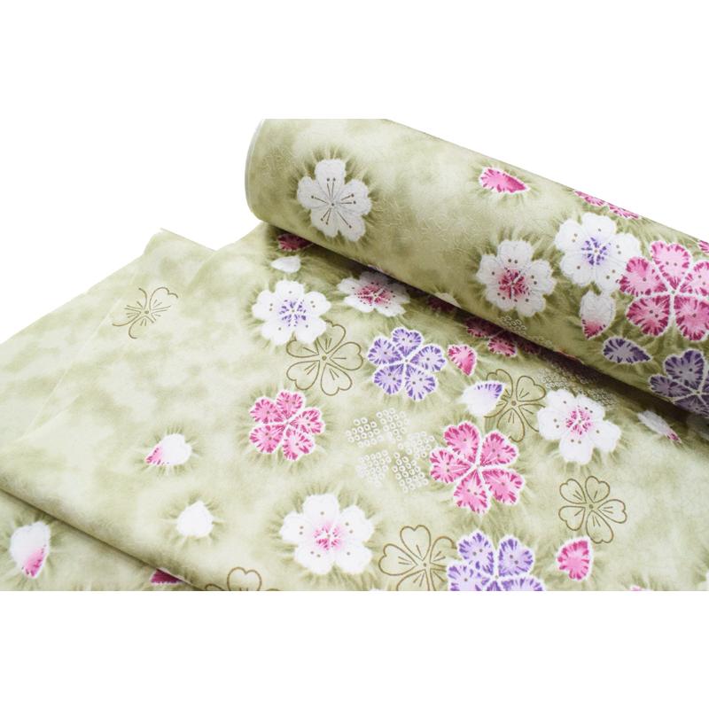 TORAY（東レ） 東レシルック 奏美 小紋柄反物-No.271【地色：若葉色