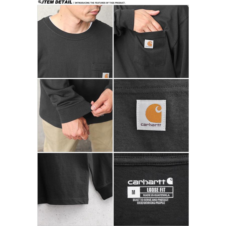Carhartt カーハート CRHTT-K126 L/S WORKWEAR ポケットTシャツ ロンT ロング 長袖 無地 定番 ポケット付き ポケT アメカジ ワーク ブランド【T ...
