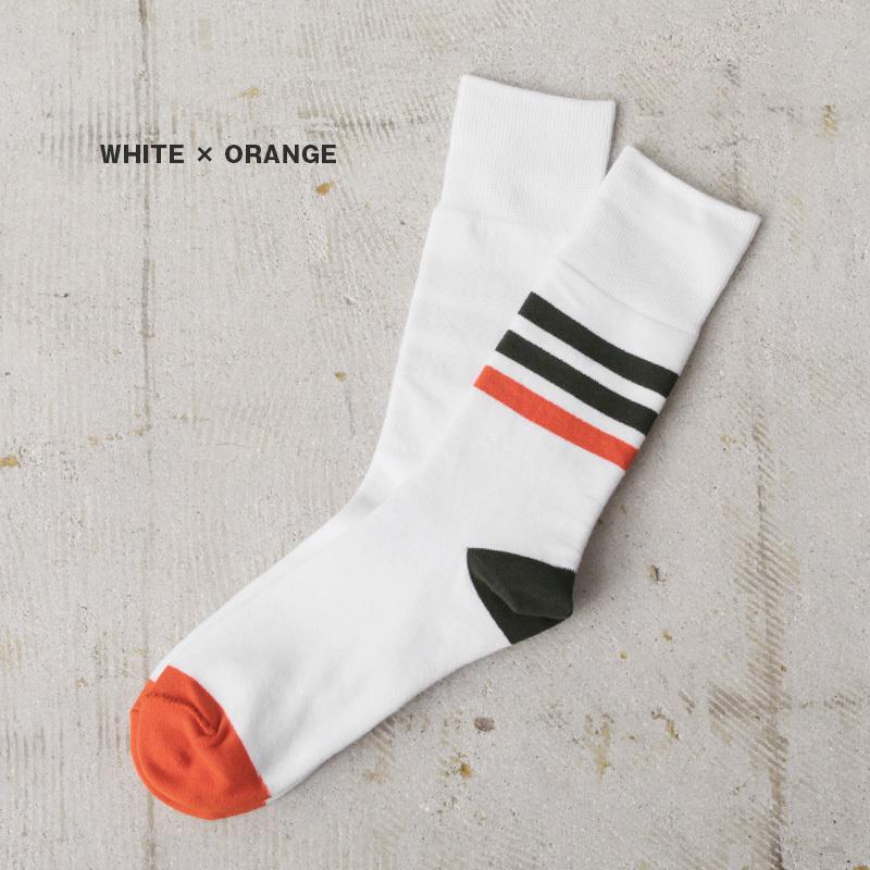 DECKA デカ Reversible Socks リバーシブルソックス 日本製 メンズ 靴下 ライン スニーカーソックス 頑丈 丈夫 ...