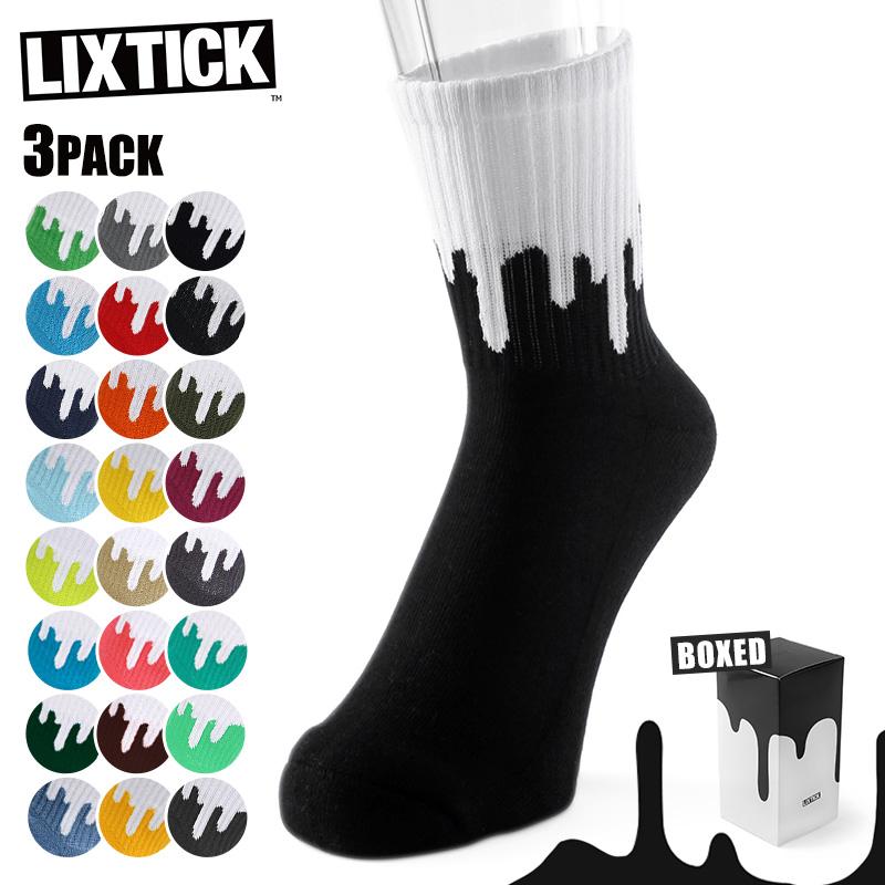 LIXTICK（リックスティック） DRIP SOCKS 3PACK REVERSE ドリップ ソックス リバース 靴下 レディース 丈夫 ...