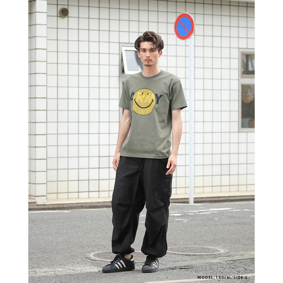 SMFC-042 ARMY SMILEY FACE TEE アーミースマイルフェイスTシャツ アメカジ プリント【T】 : ミリタリーショップ ...