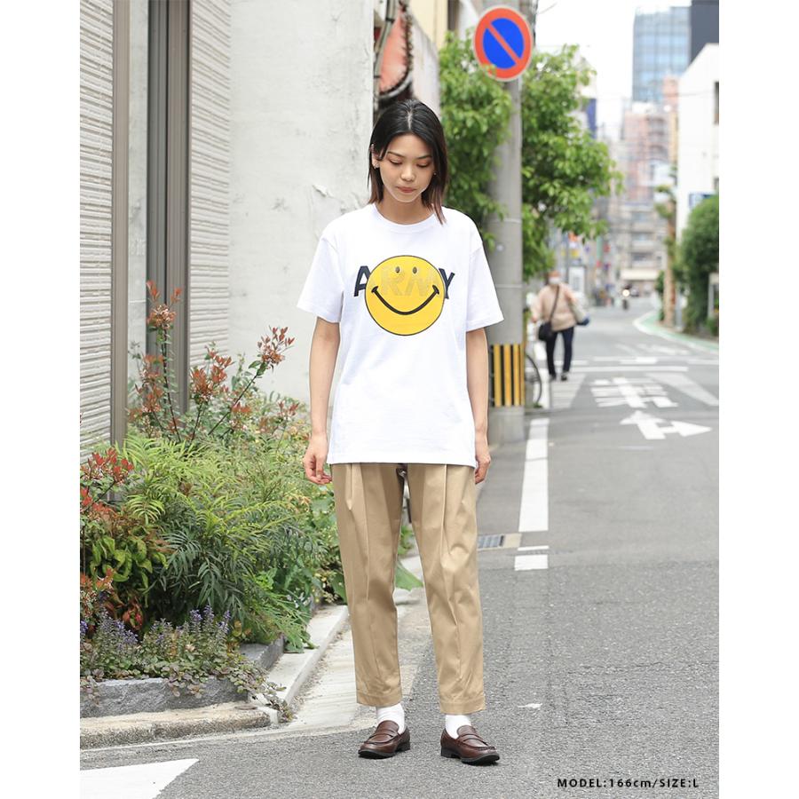 SMFC-042 ARMY SMILEY FACE TEE アーミースマイルフェイスTシャツ アメカジ プリント【T】 : ミリタリーショップ ...
