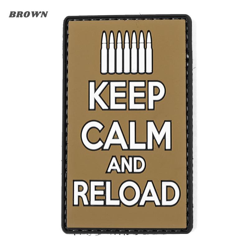 MILITARY VT KEEP CALM AND RELOAD ラバー ベルクロワッペン / ジョークパッチ ミリタリーワッペン おしゃれ ...