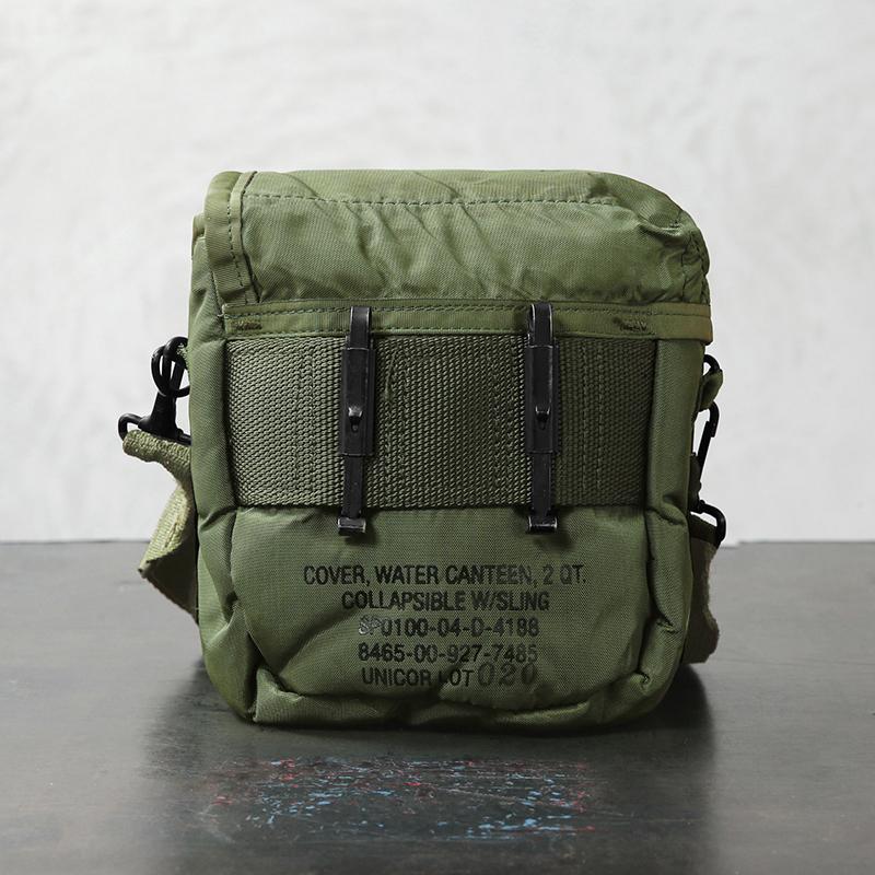 MILITARY 実物 USED 米軍 2QT ウォーターキャンティーンカバー ショルダーバッグ OLIVE【クーポン対象外】【I ...