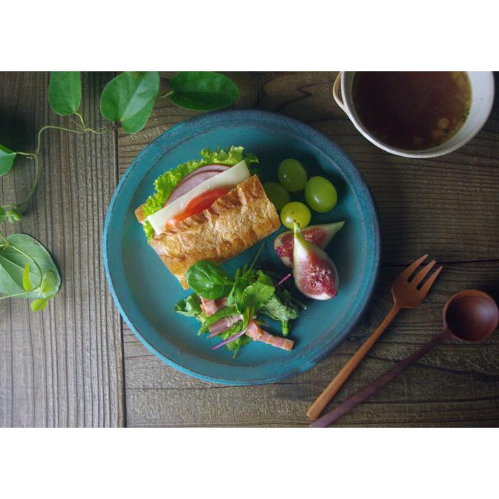 益子焼 プレートギフト＆カトラリーセット【ラッピングつき/お箸2膳/お皿4枚】★6点 シャビーターコイズ kinari 食器セット ペア食器 箱入り わかさま陶芸 : 益子焼 和食器通販 ...