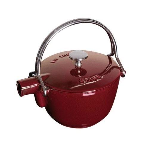 Staub 1 Quart Round Teapot, Grenadine by Staub :135100170:ワールド輸入アイテム専門店 ...