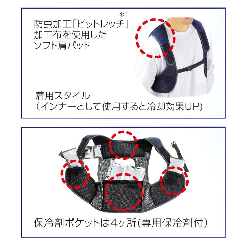 冷感ベスト 草刈ベスト（保冷剤付） 4132 保冷ベスト 草刈りベスト 作業ベスト 作業着 ベスト 冷感 保冷 保冷剤 三條冨士星 : ワクイショップ - 通販 - Yahoo!ショッピング