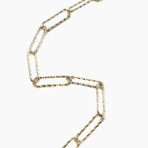 18金 ネックレス K18 アズキ チェーン スクエアカット 42cm ペーパークリップ デザイン レディース お洒落 : ジュエリーウォーク心斎橋ヤフー店 - 通販 - Yahoo!ショッピング