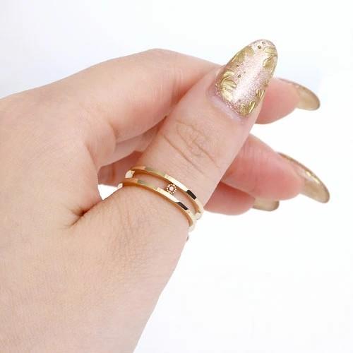 10金 K10 10k K10YG イエローゴールド リング サムリング 親指リング ♯13〜 C型 指輪 オレンジサファイア イエローサファイア ジュエリー シンプル 上品 可愛い ...