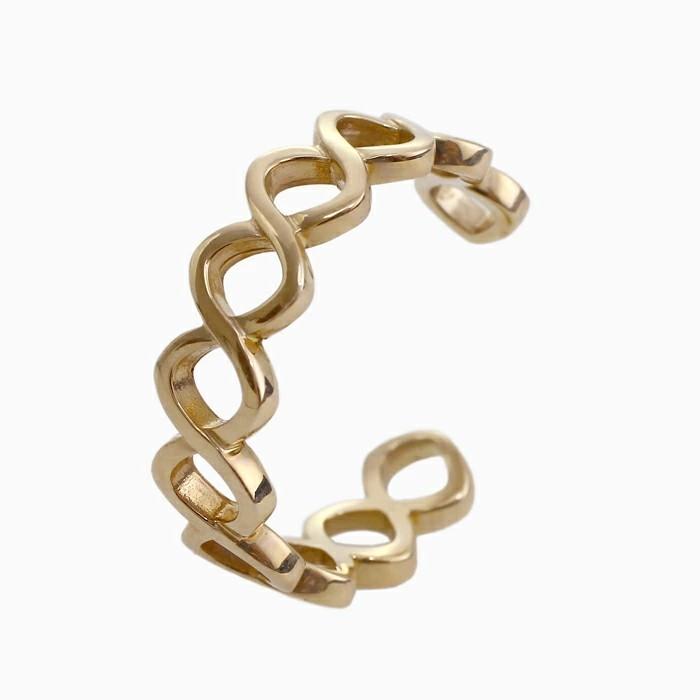 10金 K10 10k K10YG イエローゴールド リング サムリング 親指リング ♯15〜 C型 指輪 ファッションリング インフィニティデザインジュエリーシンプル上品可愛い : 6227 ...