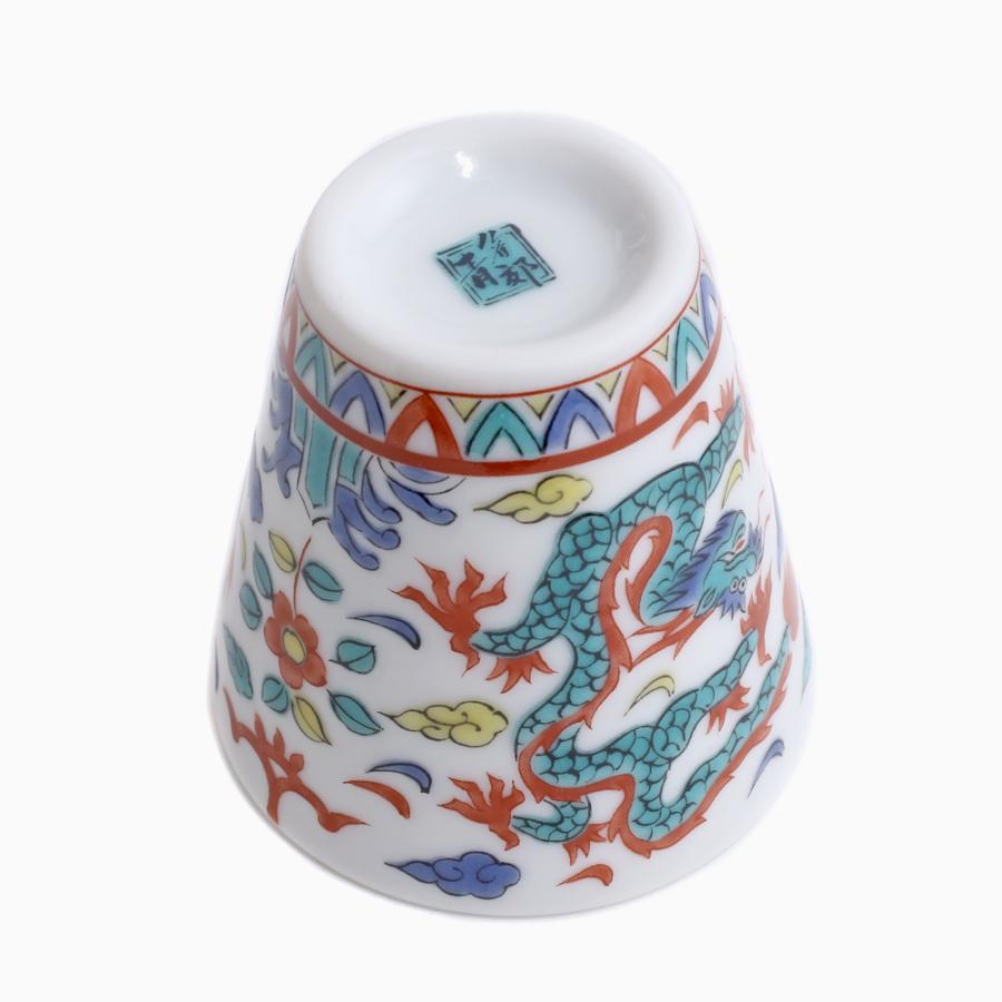 日本製 九谷焼 北陸伝統工芸 万歴五彩龍 龍 徳利 とっくり お猪口 おちょこ 酒 ショットバー 金沢 加賀 能美 陶器 磁器 和食器 食器 カップ コップ 色絵 : 7230-sk24 ...