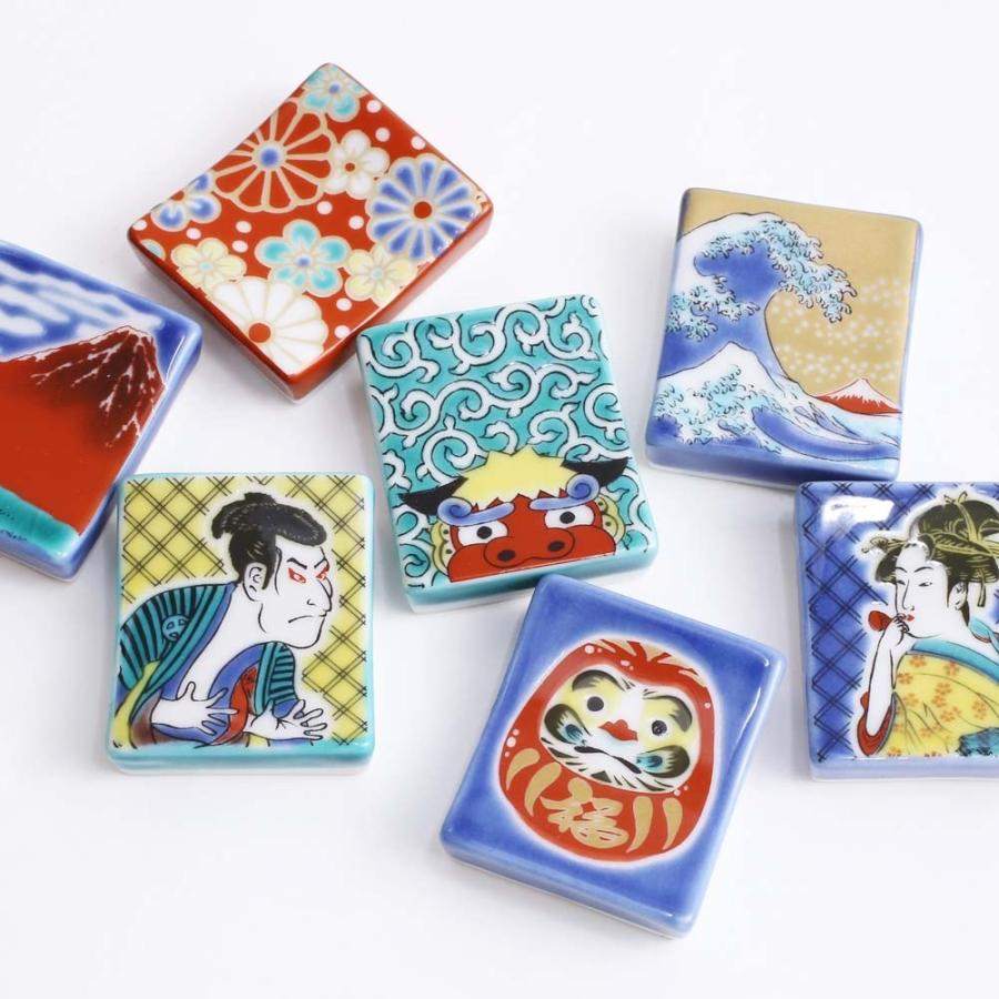 日本製 九谷焼 久谷焼 北陸伝統工芸 色絵 磁気 陶器 陶磁器 キッチン雑貨 日用品 カトラリーレスト 箸置き はしおき お洒落 芸術 ポーチ付 ひょっとこおかめ : ジュエリーウォーク心斎橋 ...