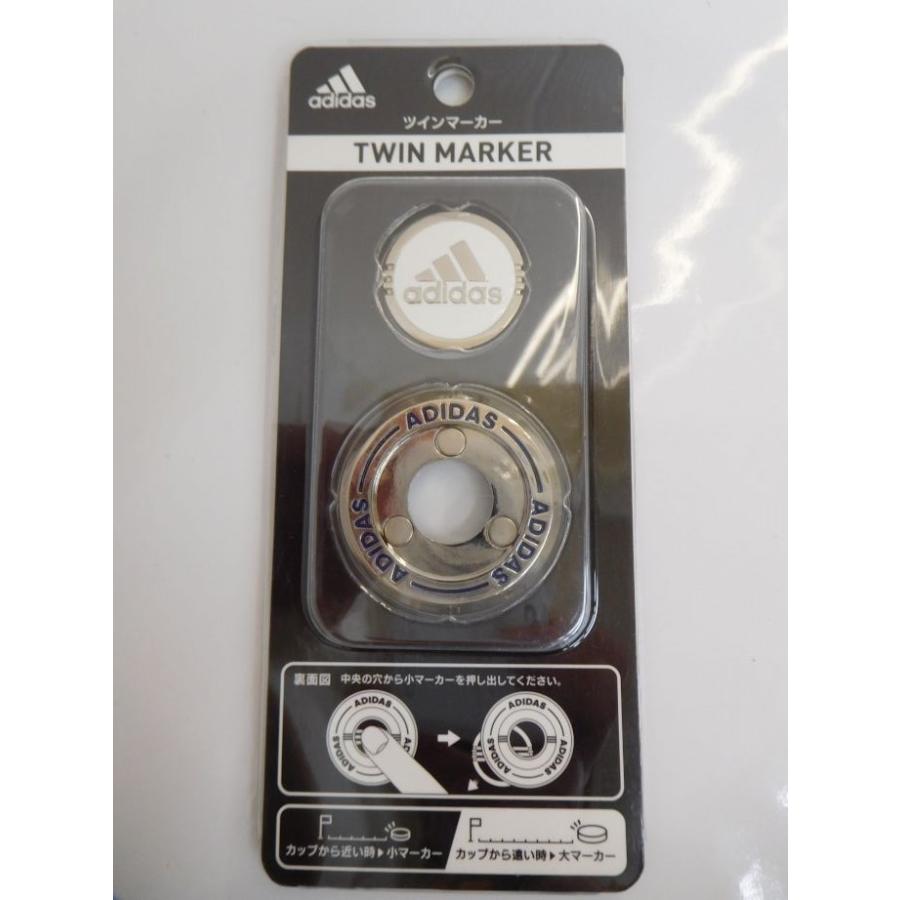 adidas アディダス ゴルフ ツインマーカー AWT15 WH AC1242 ゆうパケット送料無料 : 名入れゴルフボールのゴルゴル ...