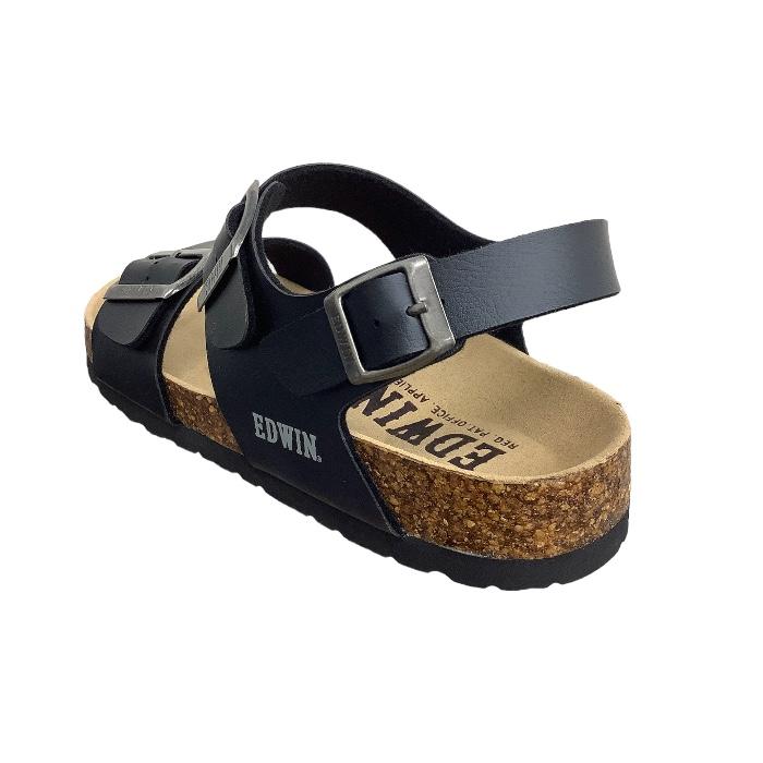 EDWIN 【エドウィン EDWIN EB1002 BLACK ブラック】メンズ バックベルト フットベットサンダル コンフォートサンダル サンダル 靴 キャンプ アウトドア : ウォーキング ...