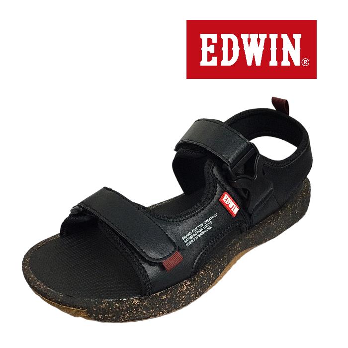 EDWIN 【エドウィン EW5105 BLACK ブラック】メンズ バックベルト コンフォートサンダル スポーツサンダル キャンプ アウトドア アクティビティ カジュアル : ウォーキング ...