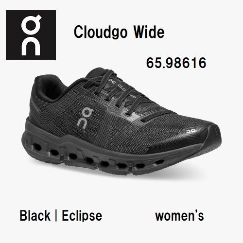 スイス発ブランドON オン on 65.98616 Cloudgo Wide クラウドゴー ワイド Black/Eclipse レディース ウィメンズ ランニング スニーカー スポーツ 靴 ...