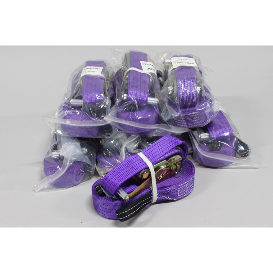 ラッシングベルト15m紫8本 ガッチャ 荷締め機 k2413 :2413:ウォークヤフーショップ - 通販 - Yahoo!ショッピング