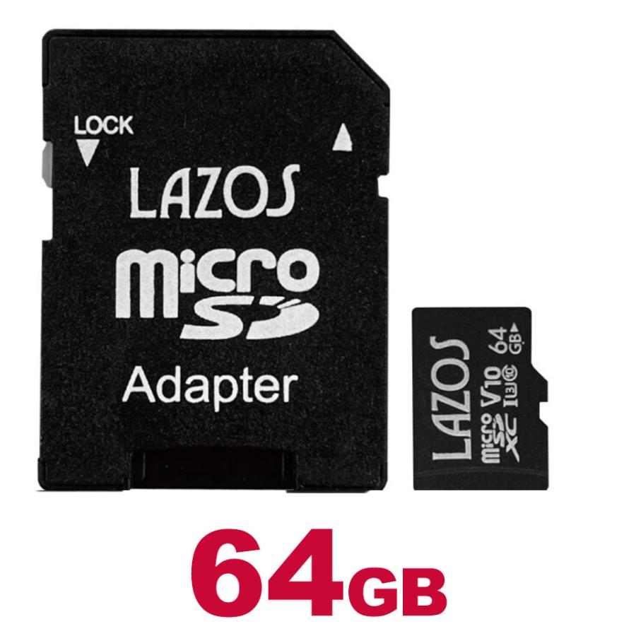 マイクロSDカード 64GB クラス10 microSDカード microSDXCカード SDカード class10 変換アダプター付き ...