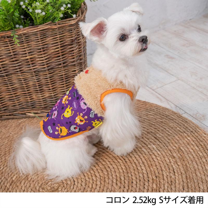 モンスター柄切替コート S Dulce-ドゥルチェ- 犬服 ドッグウェア トイプードル チワワ ポメラニアン DU22AW :du162083-1:Wan-Voyage ワンボヤージュ ...