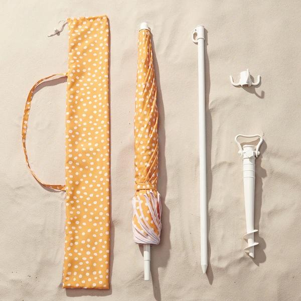 イケア 【IKEA】STRANDON ストランドン パラソル, イエロー/ホワイト 水玉模様, 140 cm : RECOS Yahoo!店 ...