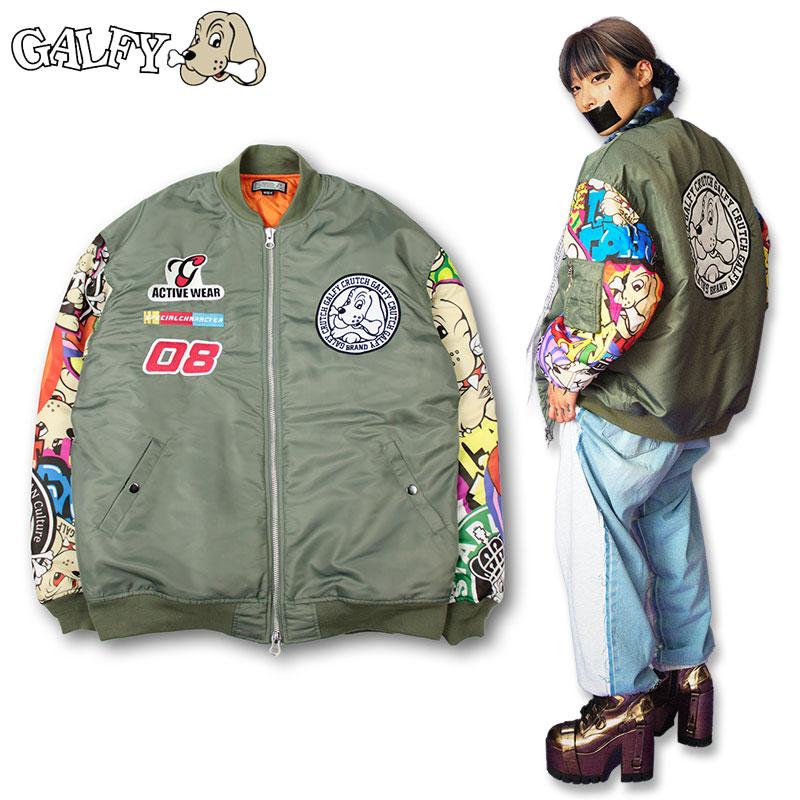 GALFY ガルフィー ガチャ袖MA-1 ブルゾン 133021 黒 カーキー 紺 L XL ジャンバー ブラック ネイビー : わんわん洋品店 - 通販 - Yahoo!ショッピング