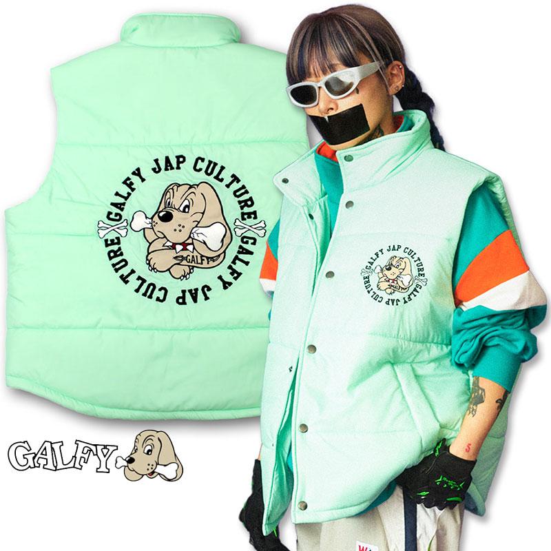 GALFY ガルフィー パフパフベスト 133028 L XL 中綿入り ベスト BLACK SAX LIME 秋冬 ブラック サックス ...