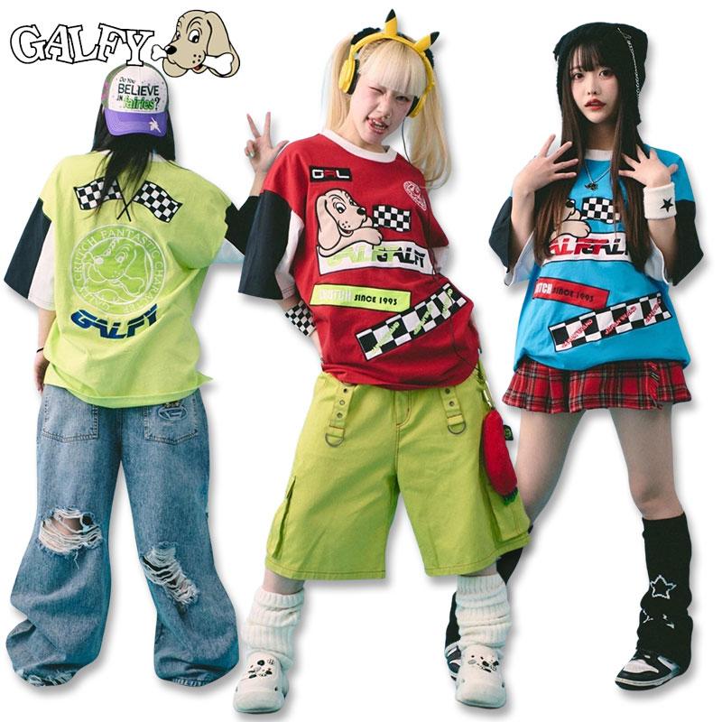 GALFY ガルフィー モトクロス系わんわんTee 142027 半袖Tシャツ #30 RED #70 SAX #80 LIME L XL ヤンキー TGC : わんわん洋品店 - 通販 ...