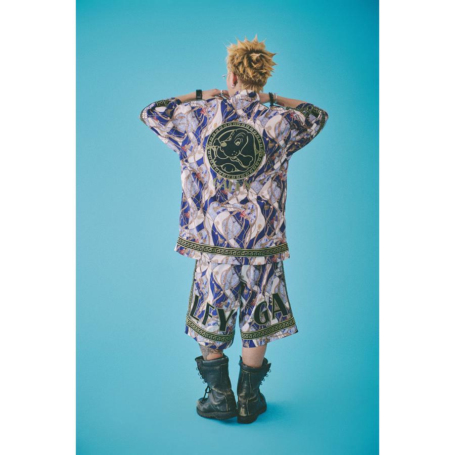 GALFY ガルフィー もっとゴージャスセットアップ 142060 #20 BLACK柄 #70 BLUE柄 L XL ヤンキー TGC ギャル コギャル 上下セット ジャージ : わんわん ...