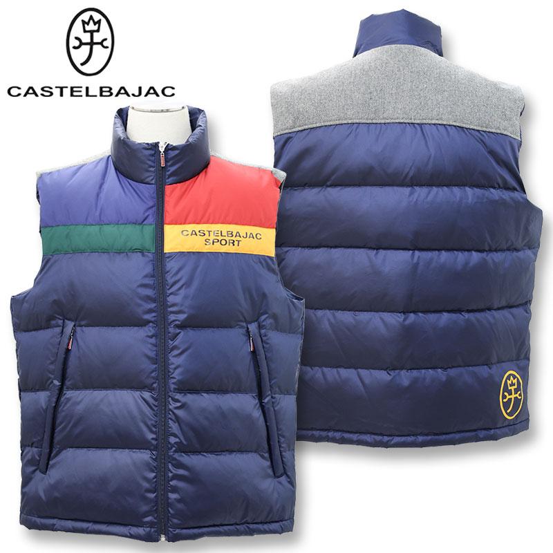 CASTELBAJAC カステルバジャック カラフル ダウンベスト 23713-124 ネイビー 59 castelbajac アウター ジャケット ゴルフ 送料無料 アウトレット ...