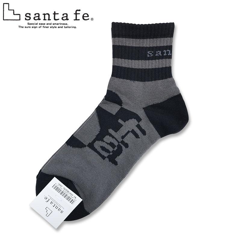 サンタフェ スニーカー ソックス 251-03804 ホワイト アイボリー ブラック ベージュ santafe イグルス 刺繍 メンズ 靴下 ...