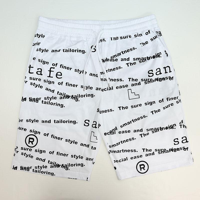 サンタフェ 総柄 半袖Tシャツ ショートパンツ セットアップ ホワイト シルバー ブラック ベージュ 259-83801 83802 L LL 3L 4L santafe 25SS ...