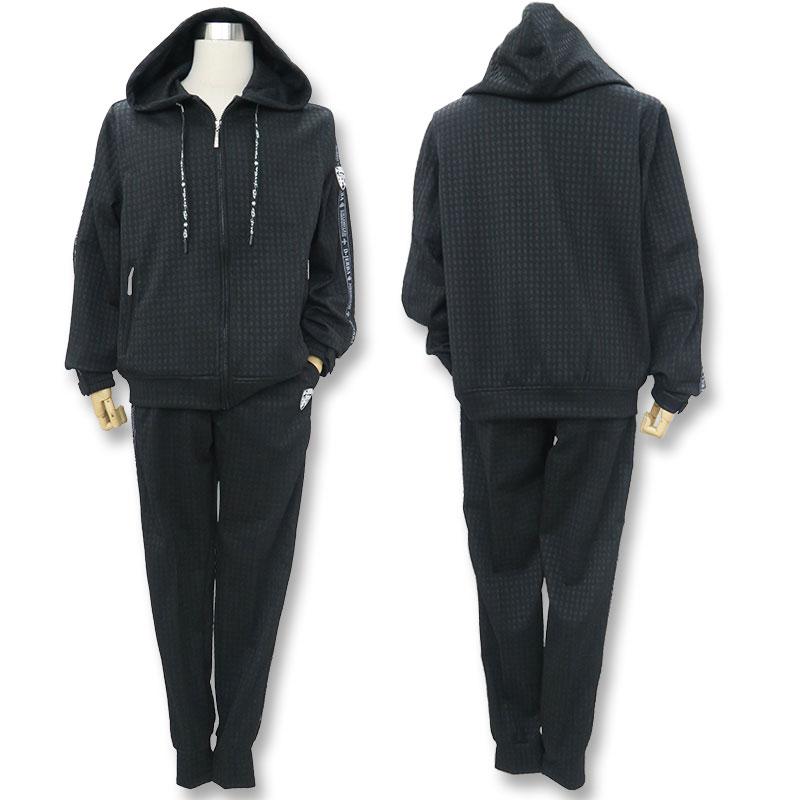 ジェルバ 長袖 セットアップ フルジップ イージーパンツ 371003 白 04 黒 15 M L LL 3L JERBA 上下セット パンツ ...