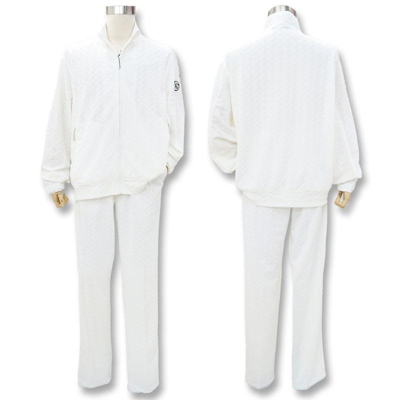 \30％OFF／ジェルバ 長袖 セットアップ フルジップ イージーパンツ 371003 白 04 黒 15 M L LL 3L JERBA ...