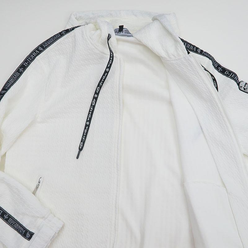 ジェルバ 長袖 セットアップ フルジップ イージーパンツ 371003 白 04 黒 15 M L LL 3L JERBA 上下セット パンツ ...