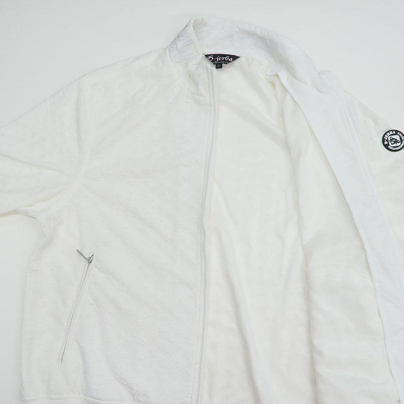 \30％OFF／ジェルバ 長袖 セットアップ フルジップ イージーパンツ 371003 白 04 黒 15 M L LL 3L JERBA ...