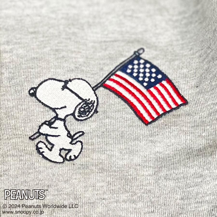 Flag staff（フラッグスタッフ） SNOOPY×Flagstaff スヌーピー刺繍 パーカー 451087 黒 グレー SNOOPY ピーナッツ PEANUTS ウッドストック ...