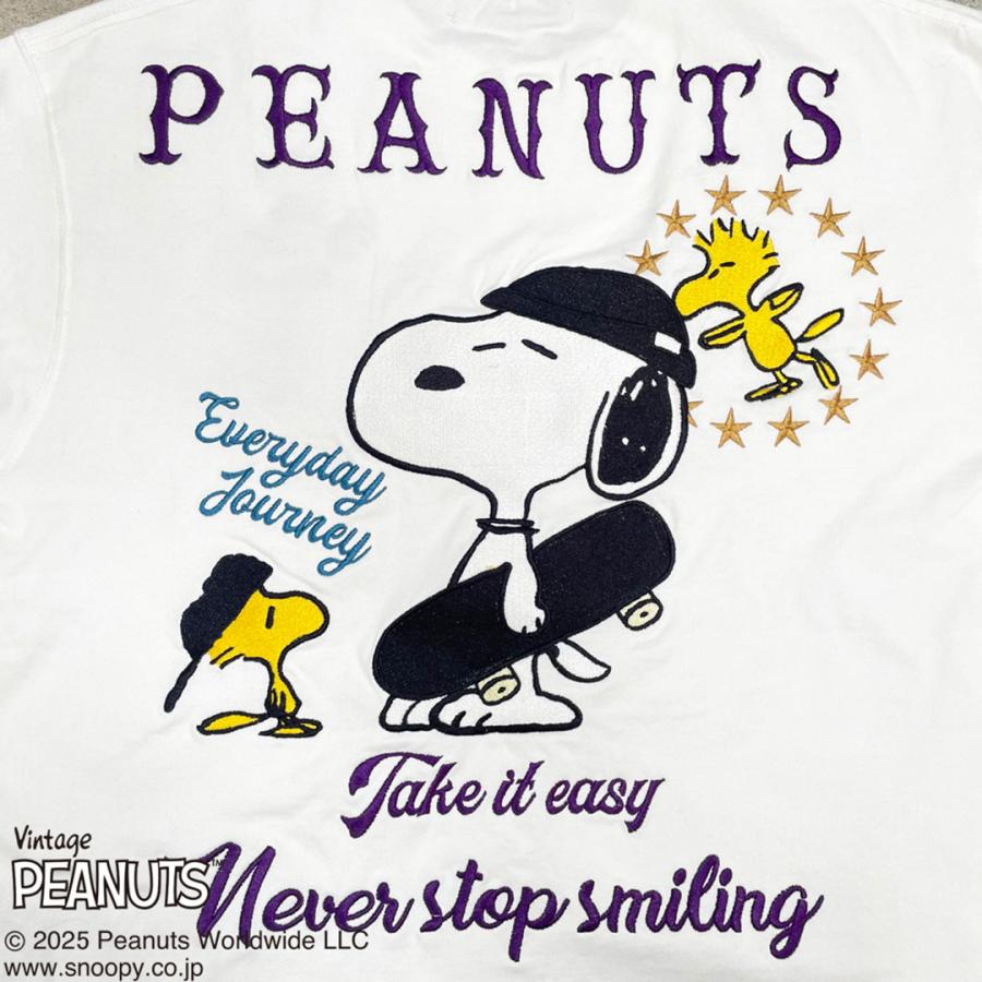 Flag staff SNOOPY×Flagstaff Skateboard Tシャツ フラッグスタッフ スヌーピー刺繍 半袖Tシャツ ...
