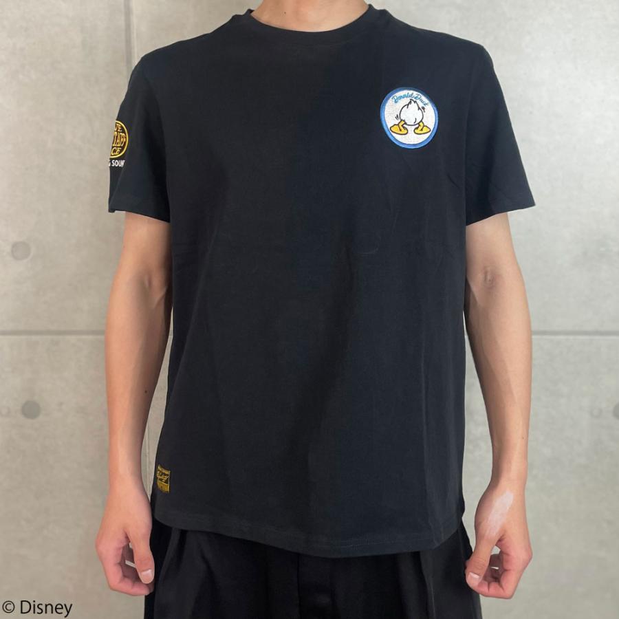 Flag staff Donald Duck×Flagstaff Disneyコレクション ドナルドダック Duck Tシャツ フラッグスタッフ 半袖Tシャツ 452512 白 黒 ...