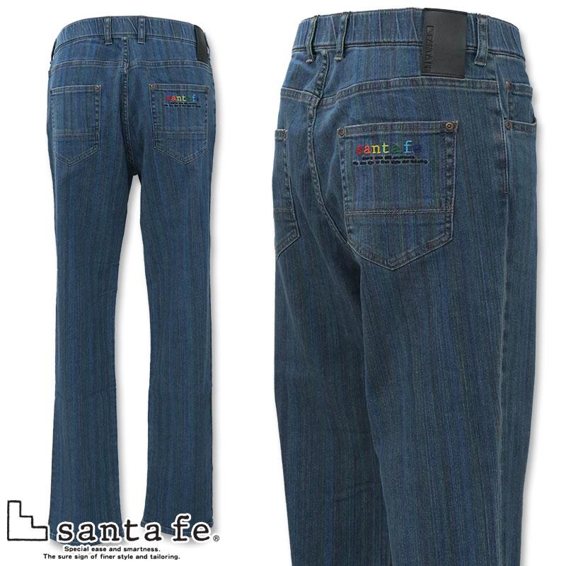 サンタフェ \40％OFF／サンタフェ レインボーデニムテーパード5ポケット ストレッチジーンズ 54 4L santafe 65405 ...