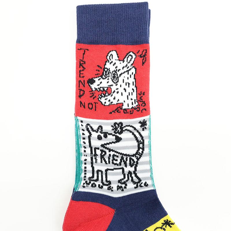 CASTELBAJAC カステルバジャック 切替配色 ボーダー ソックス 7215193181 ネイビー ブラック castelbajac 靴下 25SS : わんわん洋品店 - 通販 ...