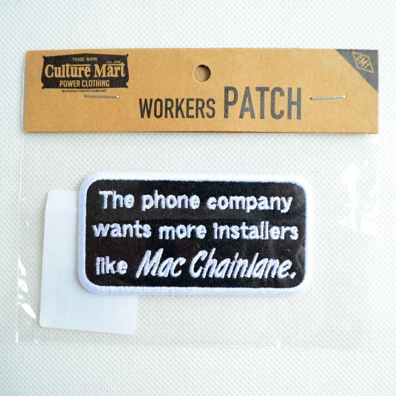 ワッペン アイロン おしゃれ 刺繍 USAアドバタイジングワッペン Mac chainlane ブラック&ホワイト 名前 作り方 100831 ...