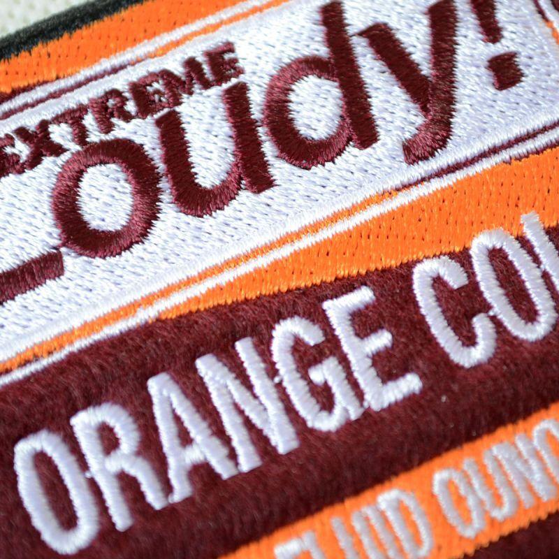 ワッペン アイロン おしゃれ 刺繍 USAアドバタイジングワッペン ORANGE COLA オレンジ&ブラック 名前 作り方 100831 ...