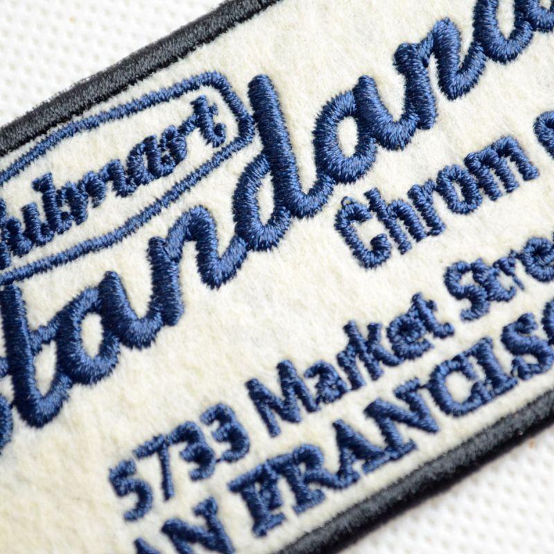 ワッペン アイロン おしゃれ 刺繍 USAアドバタイジングワッペン Standard chrom craft ブラック＆ホワイト 名前 作り方 ...
