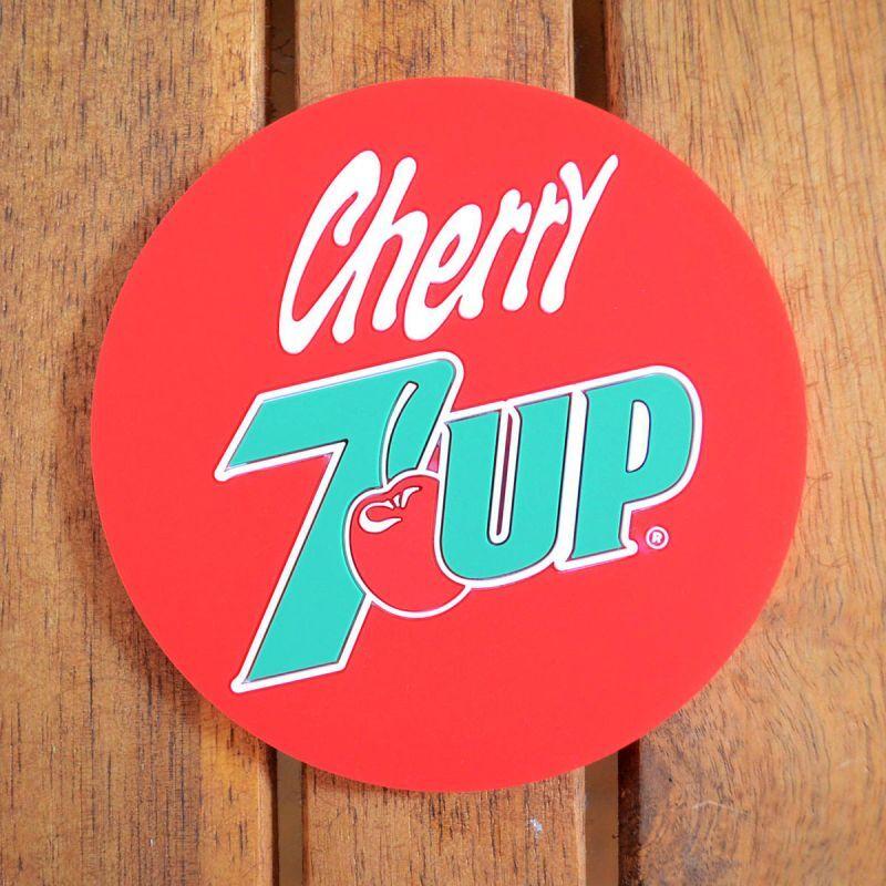 ワッペン アイロン おしゃれ 刺繍 コースター 7UP Cherry ラバー 7UP-RED ハンドメイド アップリケ タグ ハンドメイドタグ ...