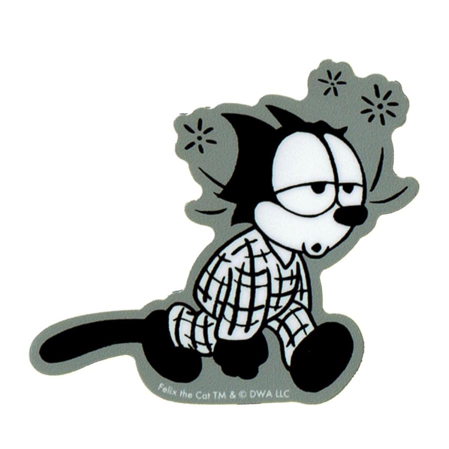 Felisi ワッペン アイロン おしゃれ 刺繍 ステッカー Felix ポーズ キャラクター デザインユーモアおしゃれ可愛い 猫 車 黒猫 シール ノート 手帳アニメ FLX-011 ...