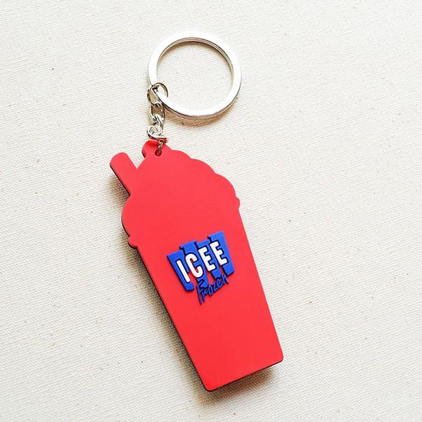 ワッペン アイロン おしゃれ 刺繍 ラバーキーチェーン ICEE CUP(レッド) ICEE-RD ハンドメイド アップリケ タグ ...