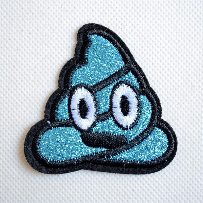 ワッペン アイロン おしゃれ 刺繍 うんち ブルー ラメ入り 名前 作り方 PING-059 : ワッペン・雑貨通販ワッペンストア - 通販 - Yahoo!ショッピング